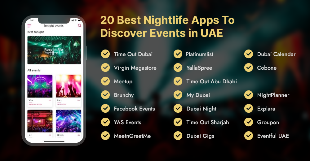 20 Best Nightlife Apps To Discover Events in UAE